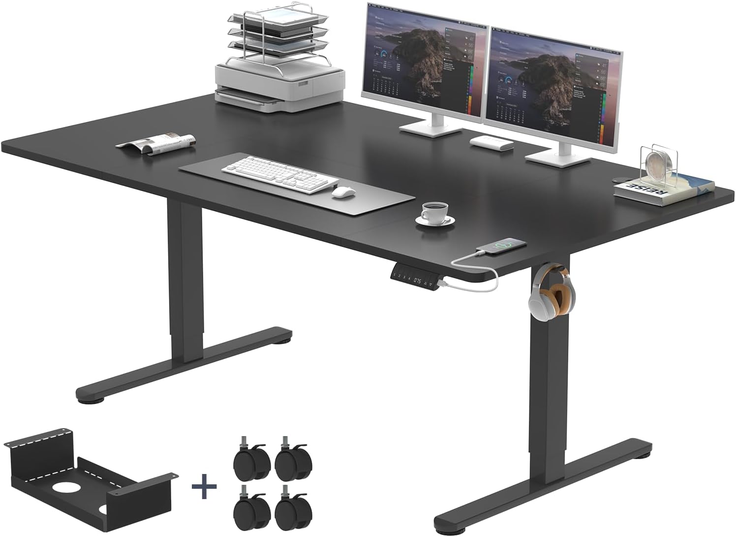 Escritorios elevables con ruedas